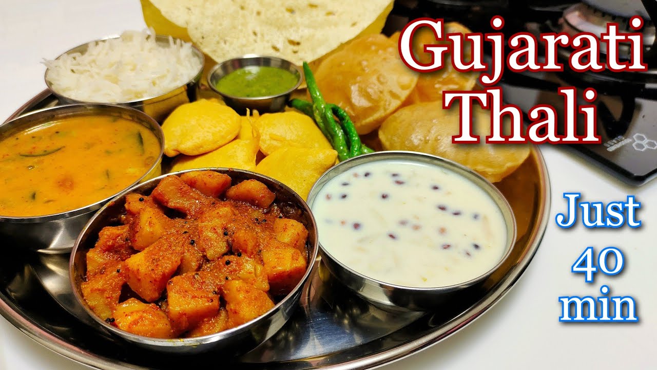 गुजराती थाली | Dudh Pak Recipe | No onion No Garlic Gujarati Thali ...