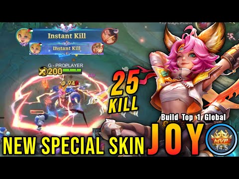 25 Kills!! Badlands Scrapper Joy New SPECIAL Skin!! - Build Top 1 Global Joy ~ MLBB