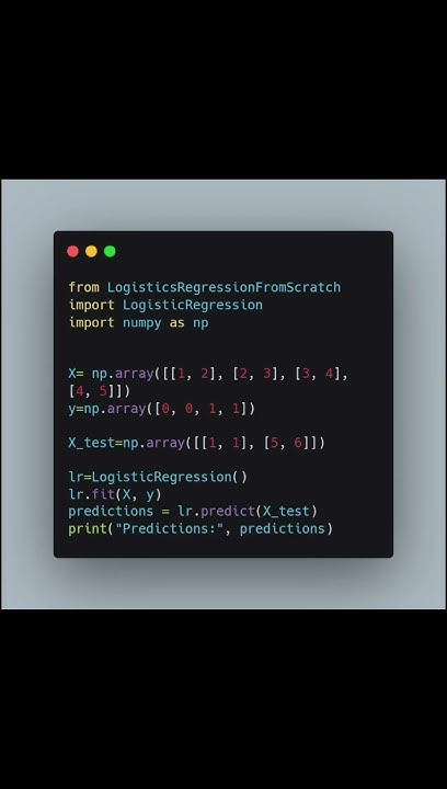 Logistic Regression Implementation from Scratch #coding #education # ...