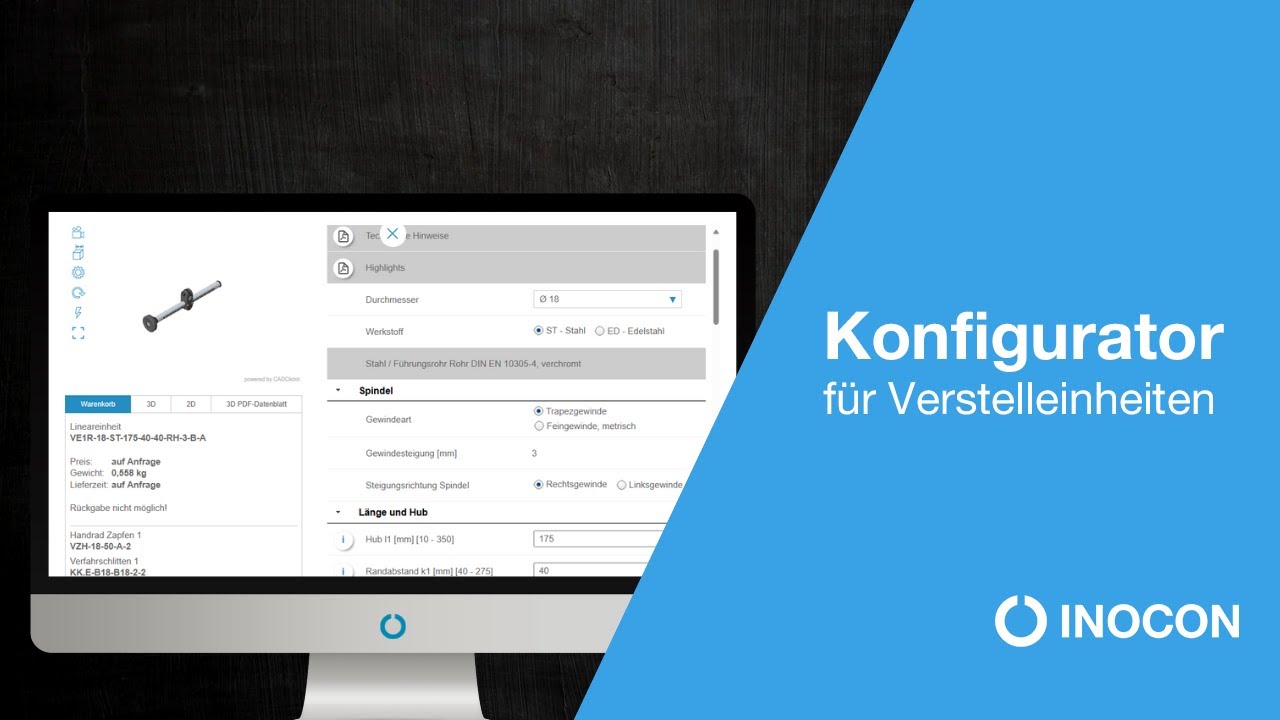 Einfach konfigurieren: Der Inocon Konfigurator für Verstelleinheiten ...