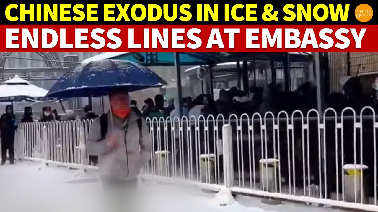In Ice and Snow, Long Lines at Beijing’s Us Consulate. Life Too Harsh ...