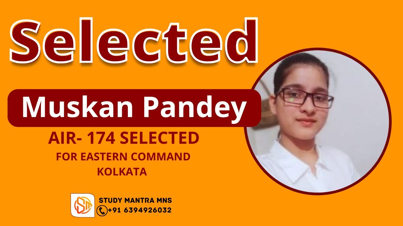 Muskan Pandey-AIR-174 SELECTED | With Dr. Mansi Ma'am | Study Mantra ...