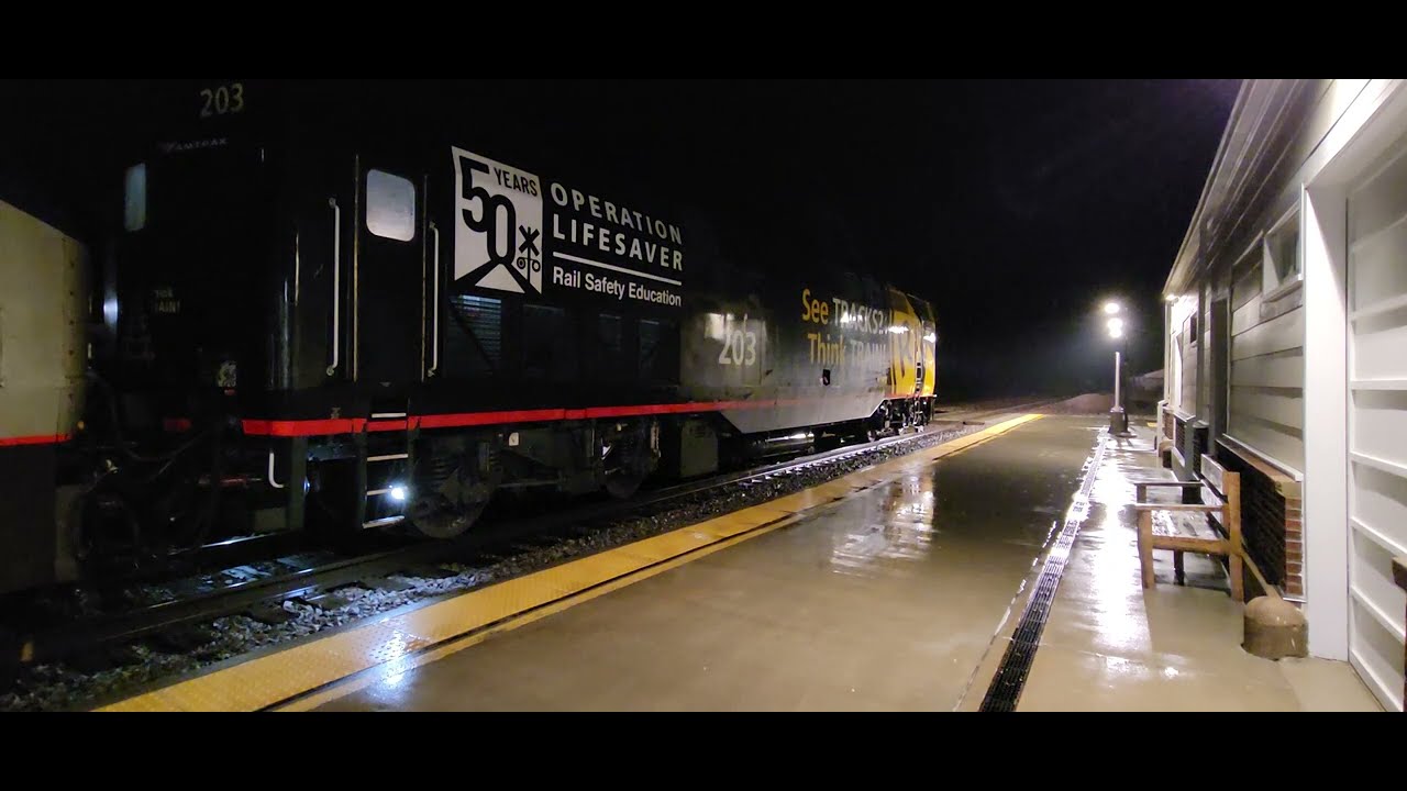 Amtrak #3 with Operation Lifesaver Unit on Point with River Runner ...