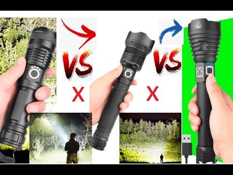 XHP50 vs XHP70 vs XHP 90 LANTERNA TÁTICA POWERFULL FLASHLIGHT OUTDOOR ...