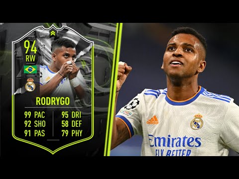 UNREAL UPGRADE! 😍 94 Upgraded Showdown Rodrygo FIFA 22 Player Review ...