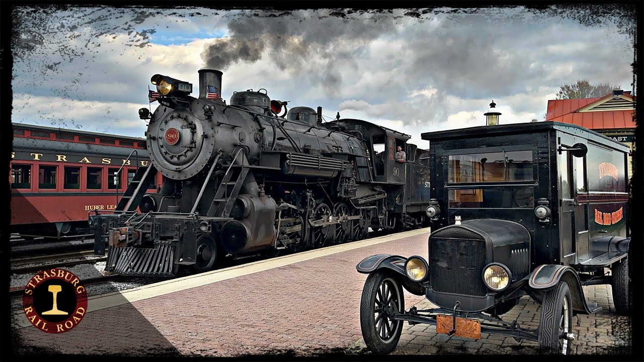Strasburg Railroad: GW 90 Thundering Into The Night - YouTube