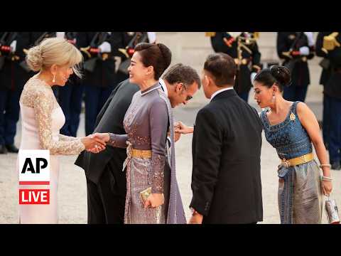 LIVE: Macron welcomes Thailand’s king and queen to the Elysee Palace