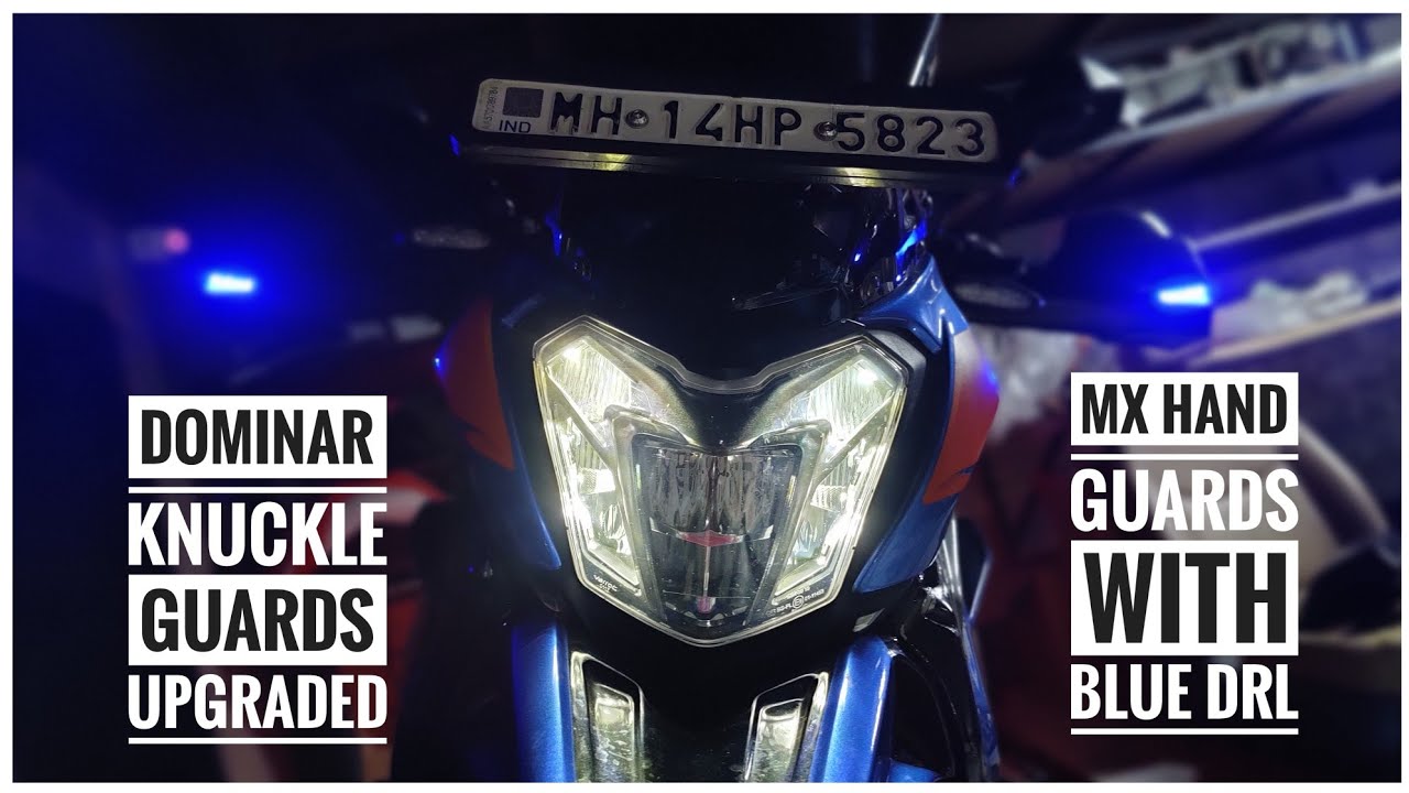 2019 Dominar 400 Xplorer Mods | MS Hand Guards with Blue DRL | Knuckle ...