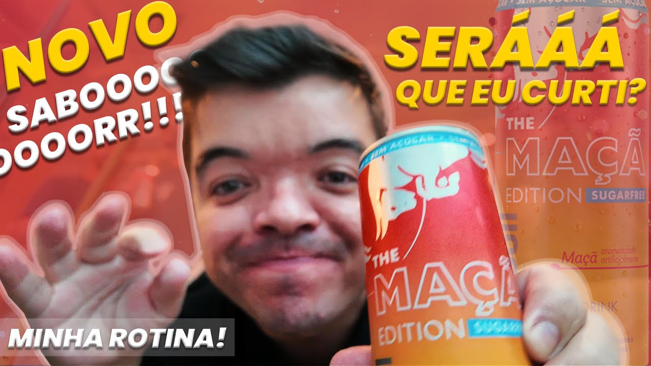 PROVEI O NOVO SABOR RED BULL DE MAÇÃ | Como é viver esse lançamento ...