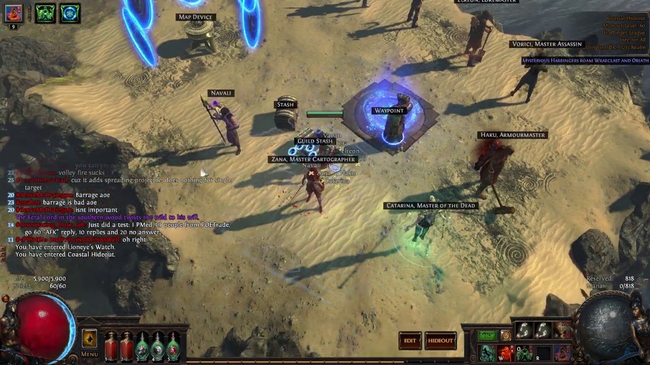 Path of Exile Harbinger Dominating Blow Necromancer Gameplay 11 - YouTube