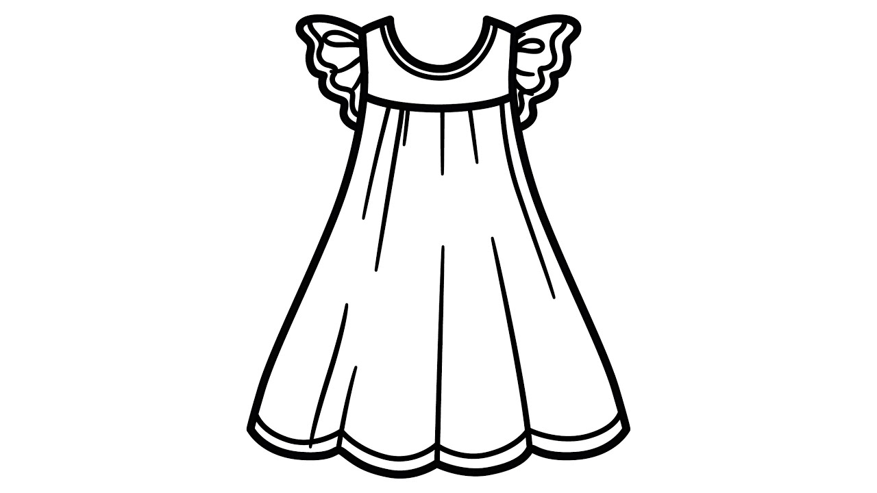 Frock| Drawing & Coloring for kids & Toddlers| Learn Colors| How to ...