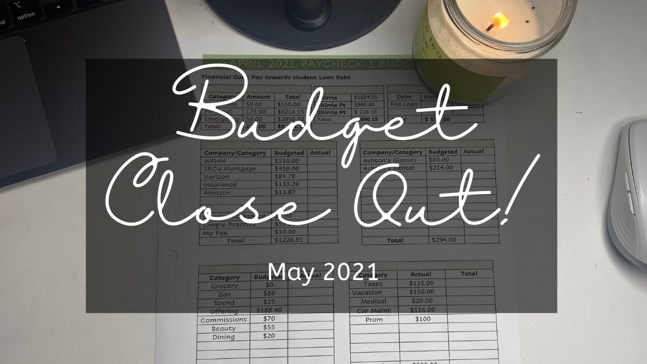 May Budget with Me Close Out// High Income Paycheck Budget Close Out ...