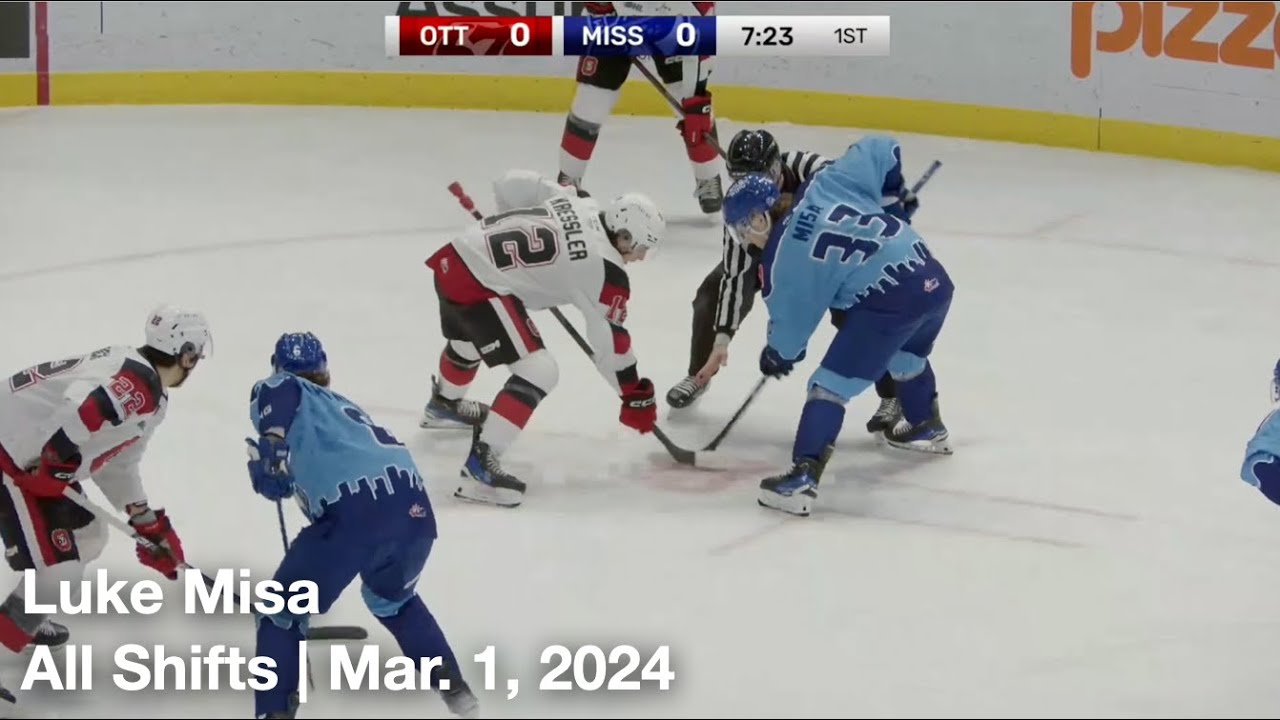 Luke Misa (MIS33) | All Shifts | Mississauga Steelheads vs. Ottawa 67's ...