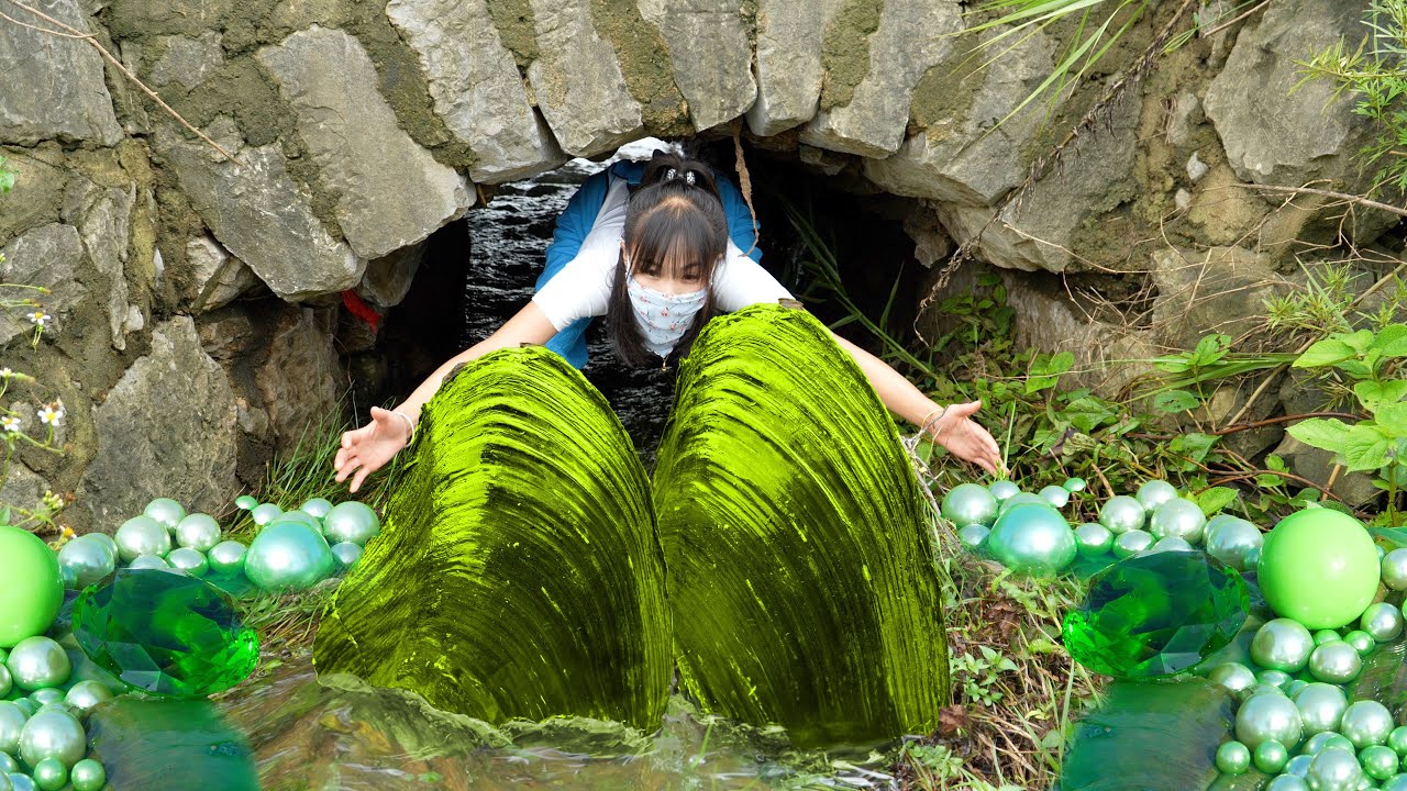 💚💚 Dream of Jewelry: The mutated giant clam caught by a girl immerses ...