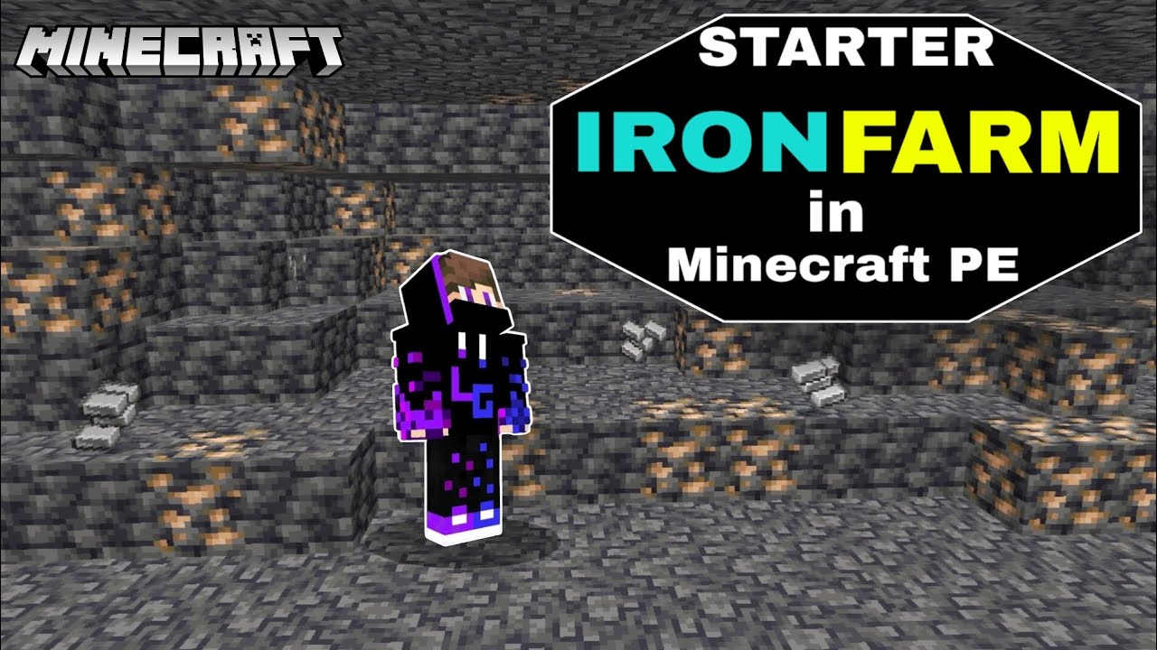 Starter Iron Farm in Minecraft pe 😊 | How to make Iron Farm in ...