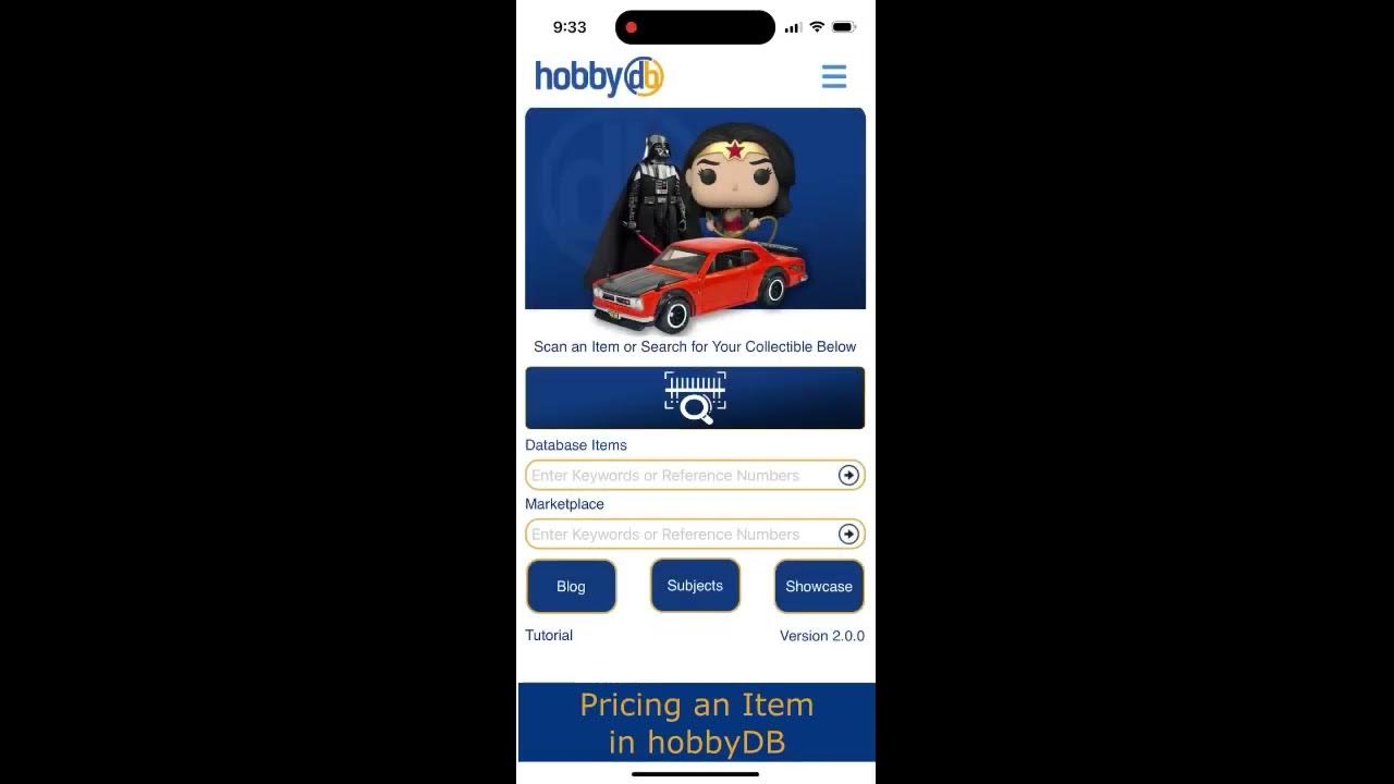 Scanning, Buying and Pricing items on hobbyDB - YouTube