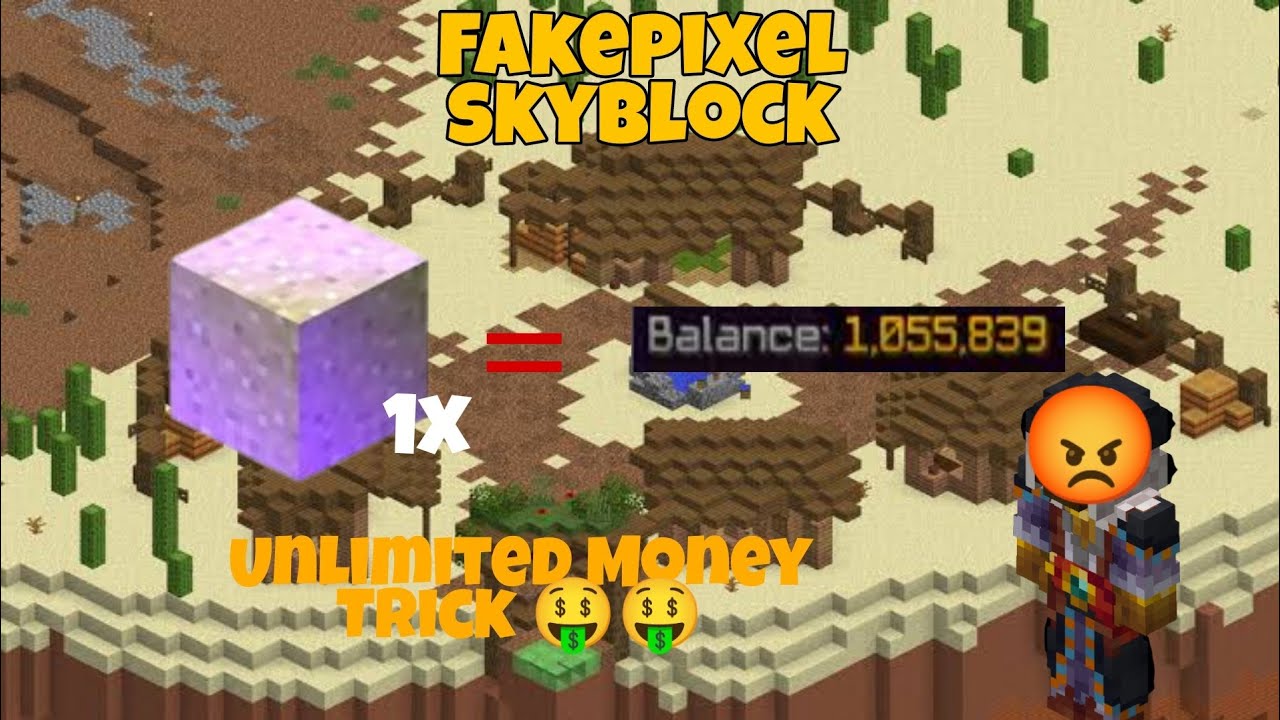 Unlimited Money Trick🤑 In Fakepixel 1m in 5 mins | Fakepixel Skyblock ...