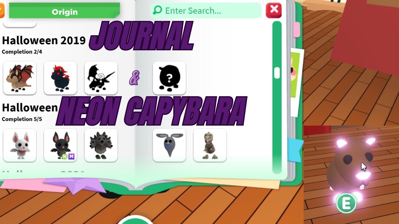 Invetory tour & Neon Capybara (adopt me) 🐉 🦄 - YouTube