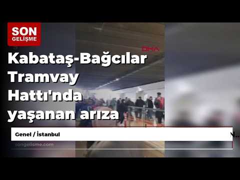 Kabataş-Bağcılar Tramvay Hattı'nda yaşanan arıza nedeniyle seferler aksadı; yolcular raylarda yürüdü