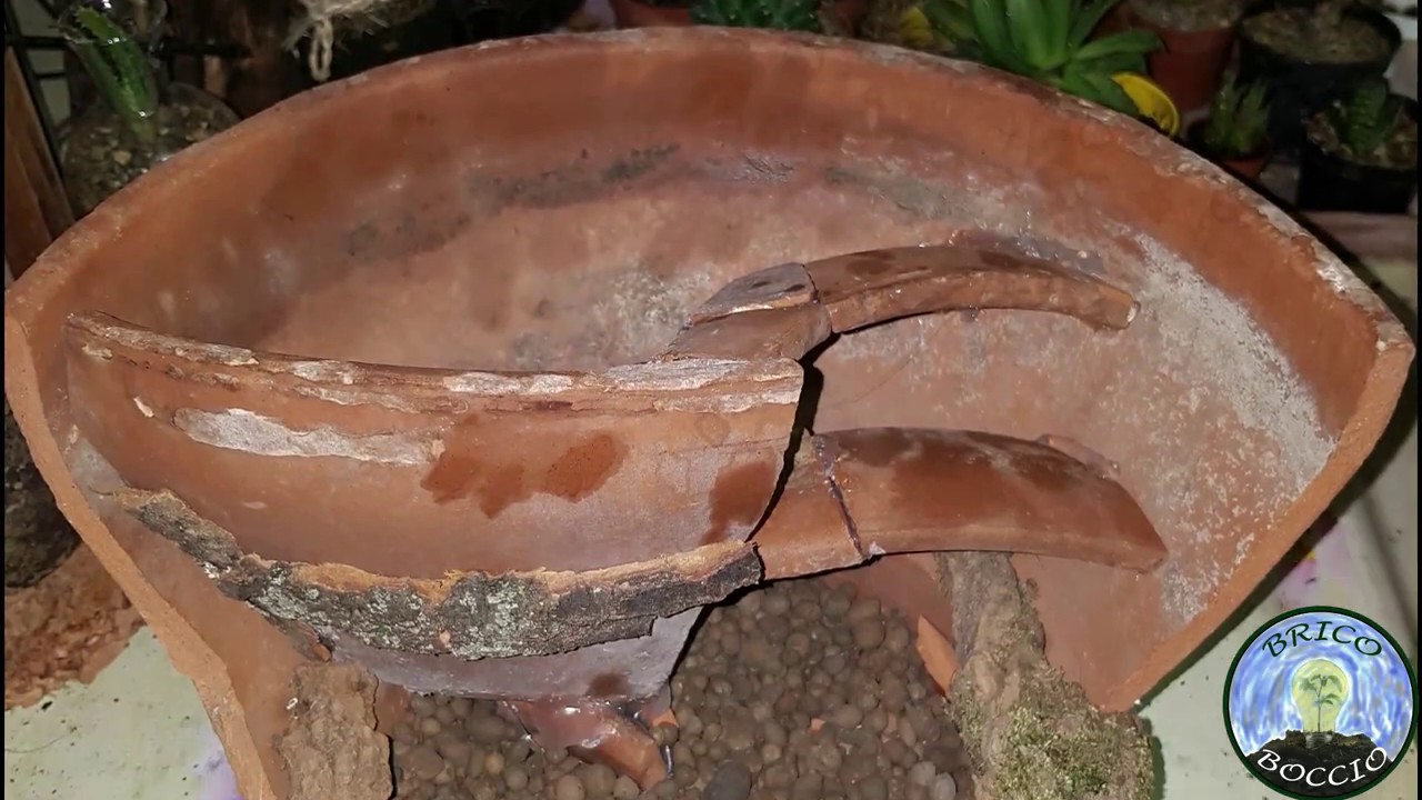 Giardino Zen recuperando un vaso di coccio rotto - YouTube