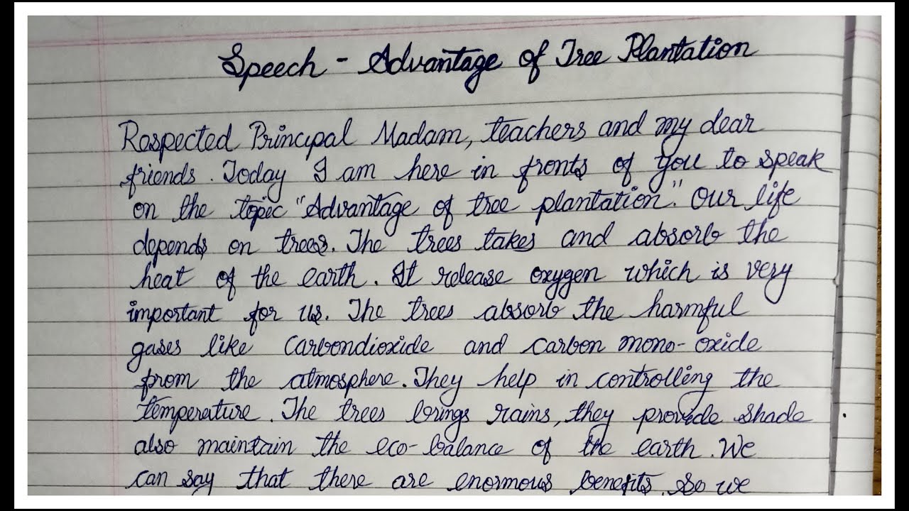 Speech on Advantage of Trees Plantation | advantage of tree plantation ...