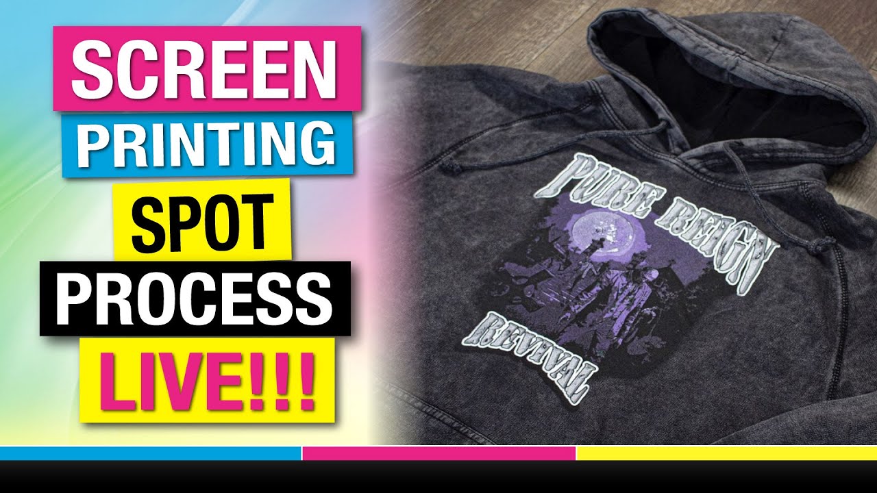 Live Simulated Spot Process Screen Printing, Hangout and Q&A - YouTube