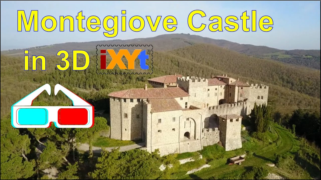 Montegiove Castle, Umbria, Italy in 3D red-blue anaglyph video - YouTube