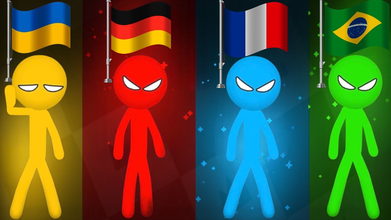 Stickman Party TOURNAMENT Gameplay 🤩 | Ukraine vs Germany vs France vs ...