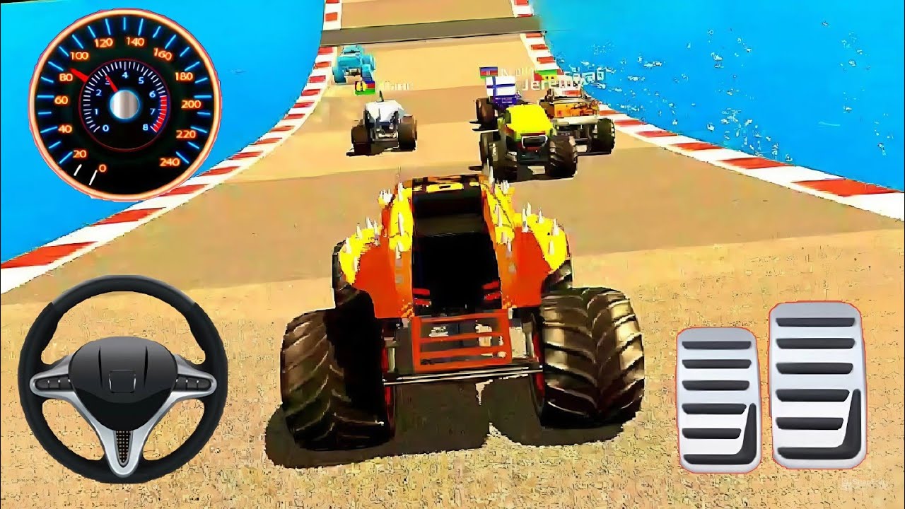 Monster Truck Ramp Car Racing Game - Monster Racing Game - Android ...