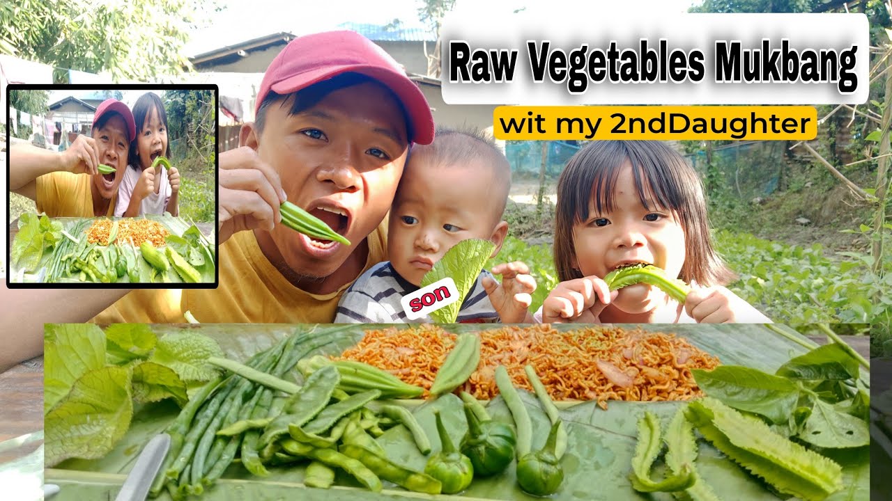 Raw vegetables Mukbang 🫛🥦🥬🍆 - YouTube