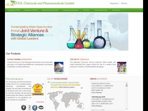 IOL Chemicals and Pharmaceuticals Limited !! {Latest update 2018} - YouTube