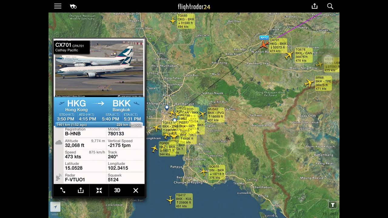 การใช้ Flight Radar24 ให้ได้อย่างเซียน Ep.1. - YouTube