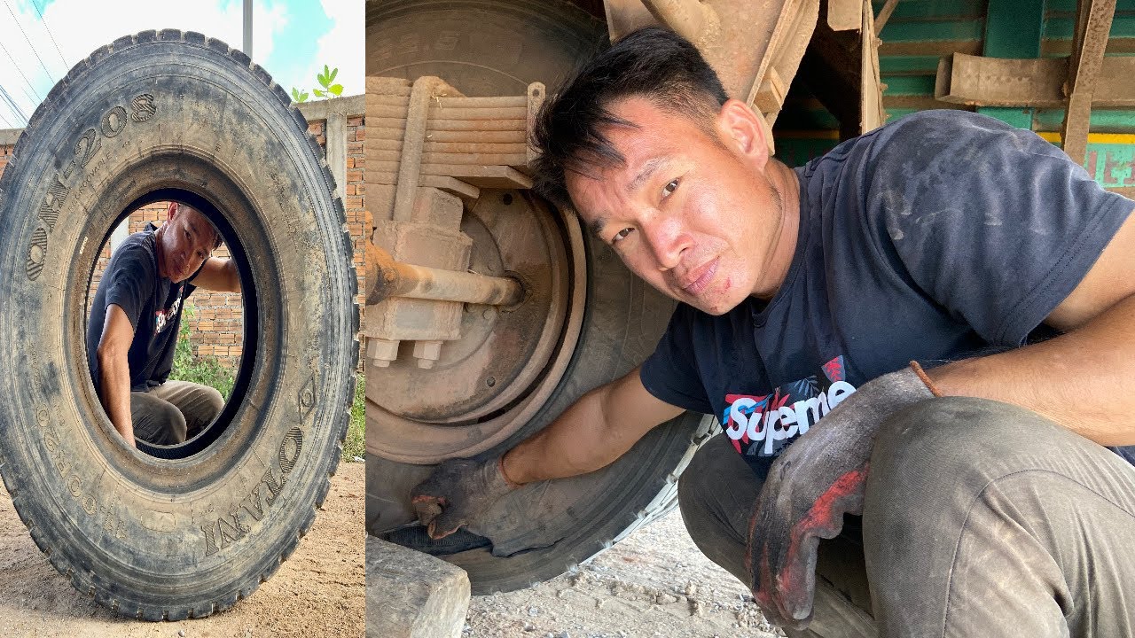 Auto Repair: How to take a tire off the rim and how to put a tire on a ...