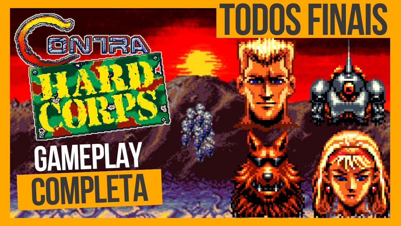 CONTRA: HARD CORPS | TODOS FINAIS [MEGA DRIVE] GAMEPLAY/DETONADO/FULL ...