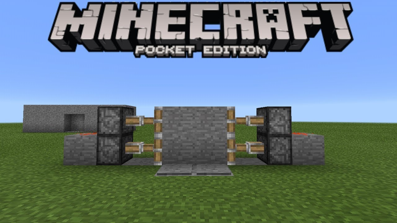 MINECRAFT REDSTONE TUTORIAL SLIDING DOOR - YouTube