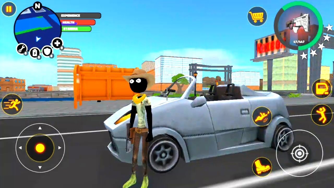 Stickman cowboy vs city robot car | Stickman superhero new game ...