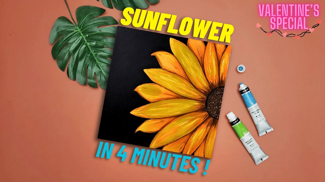 How To Paint Sunflower 🎨 | Acrylic Painting Tutorial for Beginners ...