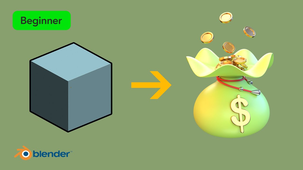 Mastering the Art of Blender: Creating a Money Bag Icon - YouTube