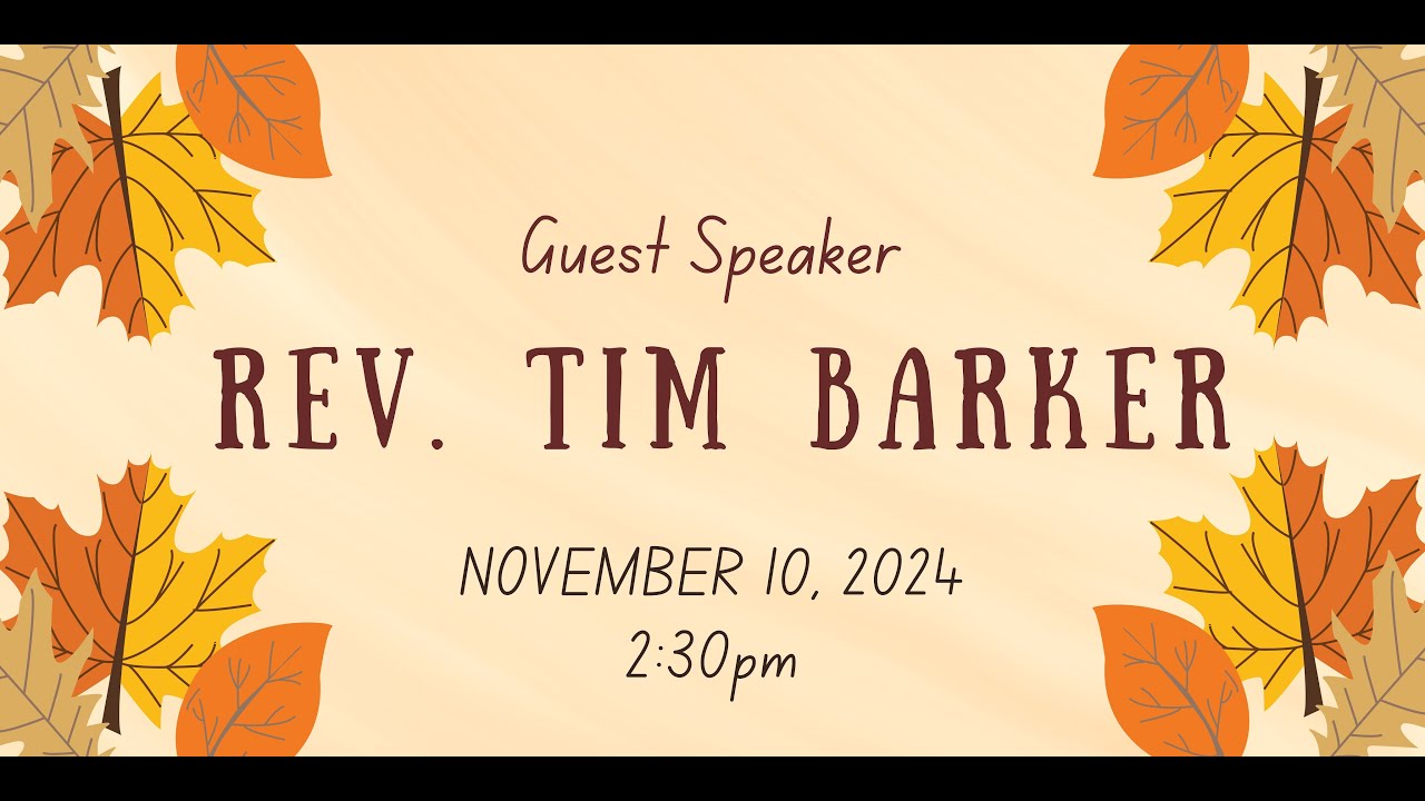 Rev Tim Barker "The Open Door" - Nov 10, 2024: @familydeafag - YouTube