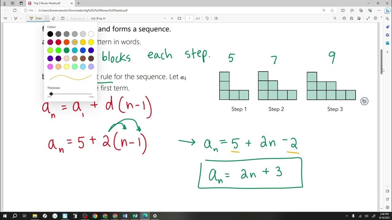 Alg 2 - Unit 1 Study Guide - YouTube
