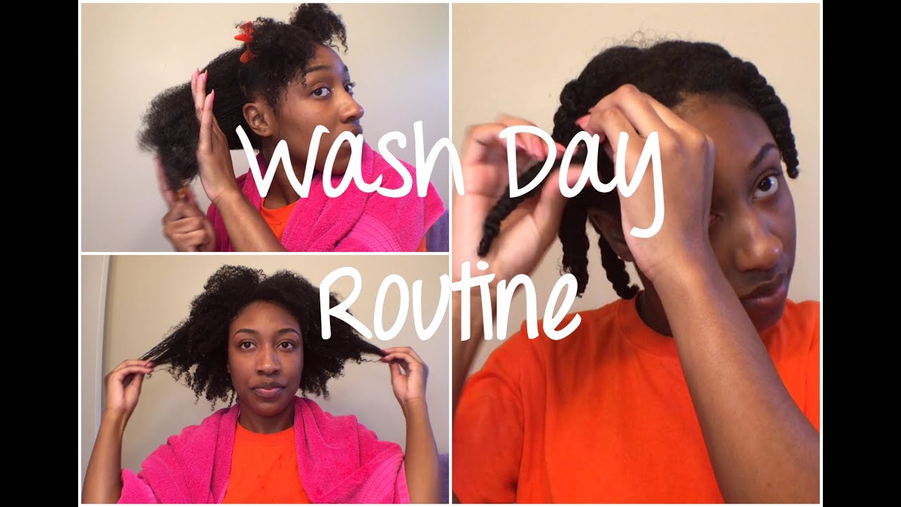 Wash Day Routine for Natural Hair - YouTube