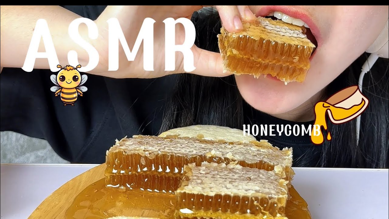 EATING RAW HONEYCOMB ASMR 🐝🍯| The Ultimate Satisfying Experience You ...