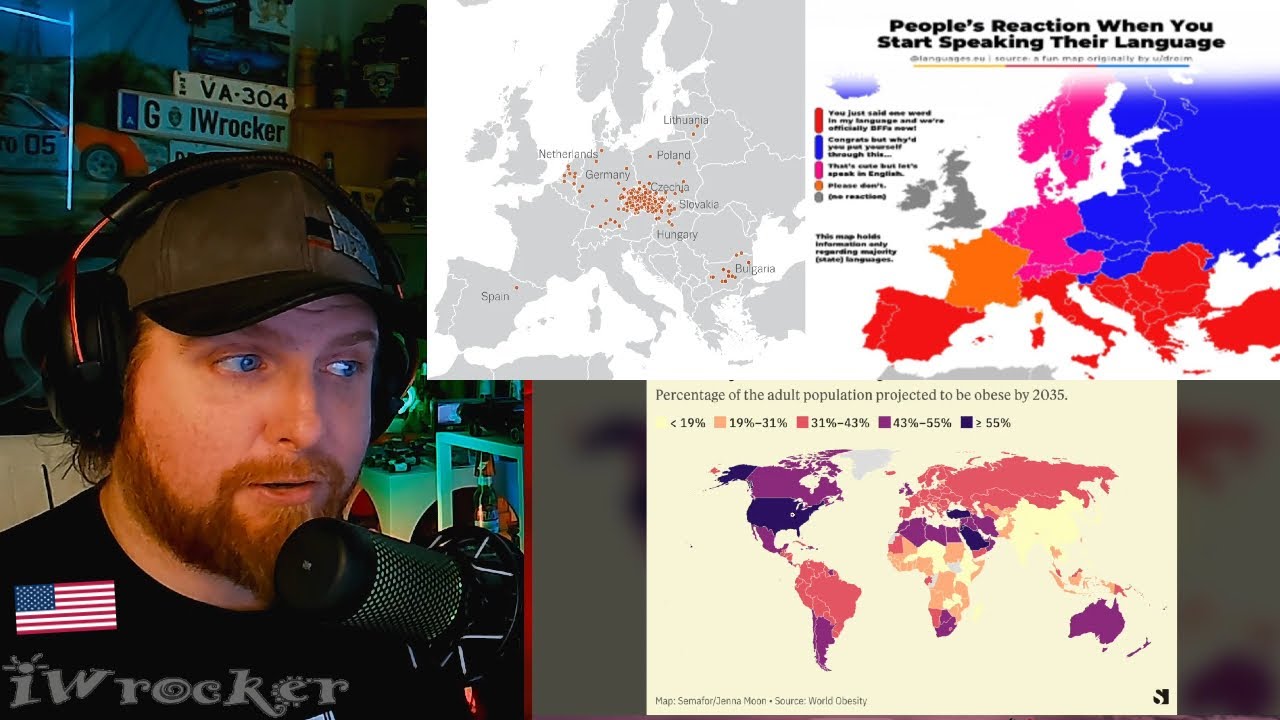 American Reacts to Honest Maps of The World.. - YouTube