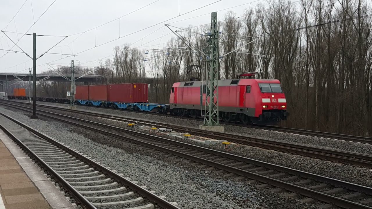 Deutsche Bahn Freight Train in Maschen, Germany / Güterzug - YouTube