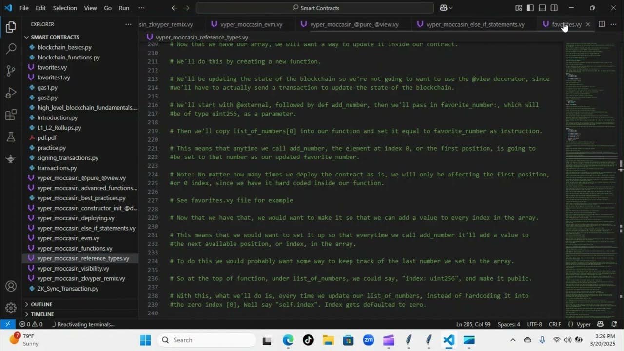 Python Papi / Smart Contracts - Vyper Moccasin Reference Types - Day 11 - YouTube