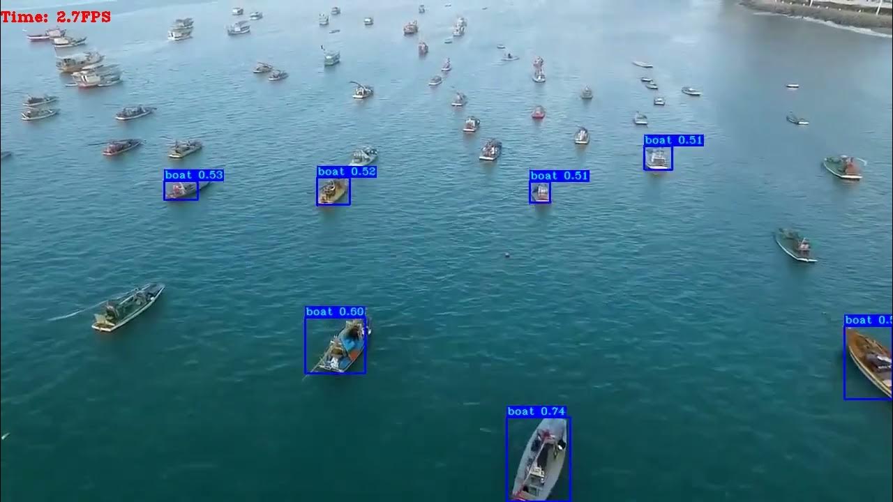boat detection from aerial view using YOLOv3 - YouTube
