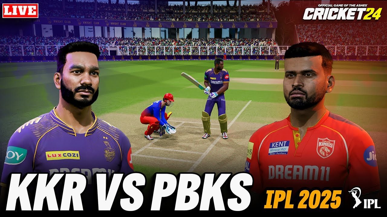 KKR vs PBKS Face-Off! Intense IPL 2025 Battle | Cricket 24 Gameplay ...