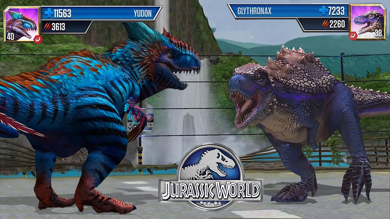 YUDON VS GLYTHRONAX - JURASSIC DINOSAUR BATTLE || JURASSIC WORLD THE ...
