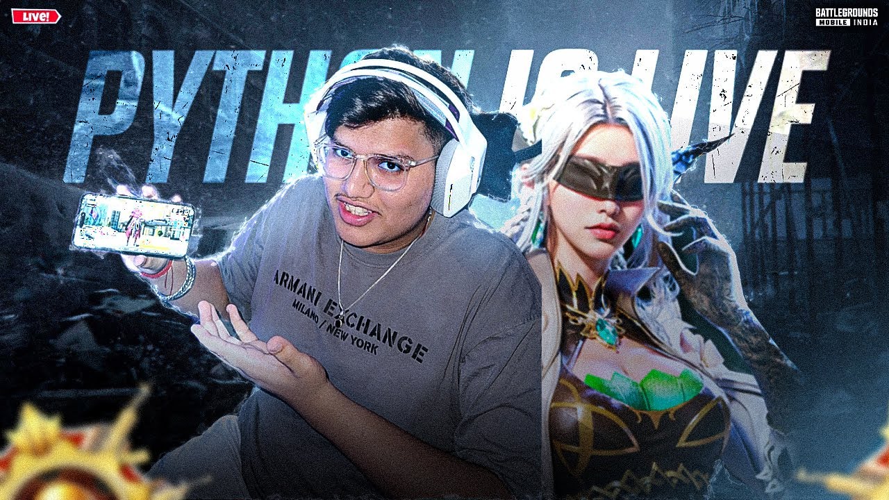 AGGRESSIVE RANK PUSH IN BGMI||PYTHON IS LIVE||BOOM BAAM KARNA HAI AJJ ...