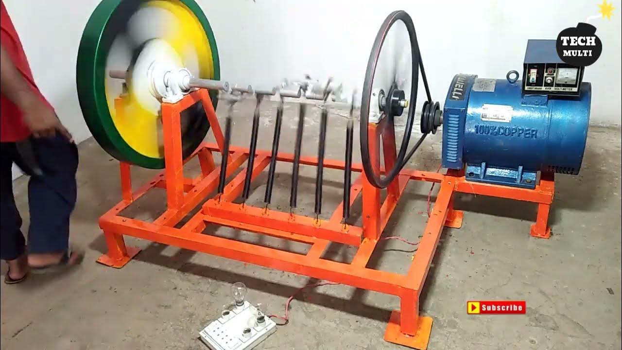 How To Make Flywheel Free Energy Spring Machaine Generator 15kv ...